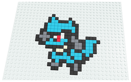 Modelo De Pixel Art Lucario Riolu 3D Models Sketchfab